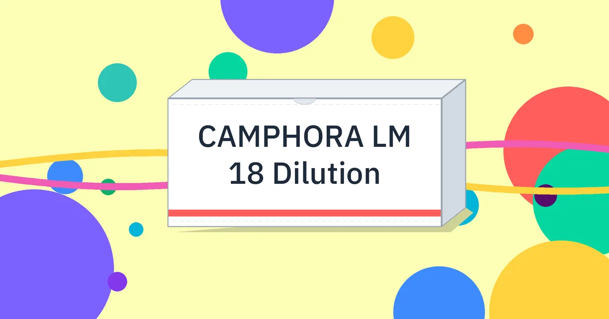 Symbolbild: Packung mit der Aufschrift CAMPHORA LM 18 Dilution (PZN 03503931) – Verfügbarkeit und Bezug in Apotheken in Frankfurt am Main