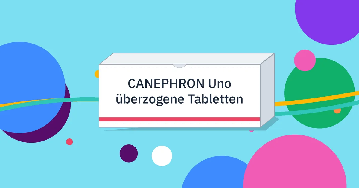 Symbolbild: Packung mit der Aufschrift CANEPHRON Uno überzogene Tabletten (PZN 13655027) – Verfügbarkeit und Bezug in Apotheken in Frankfurt am Main