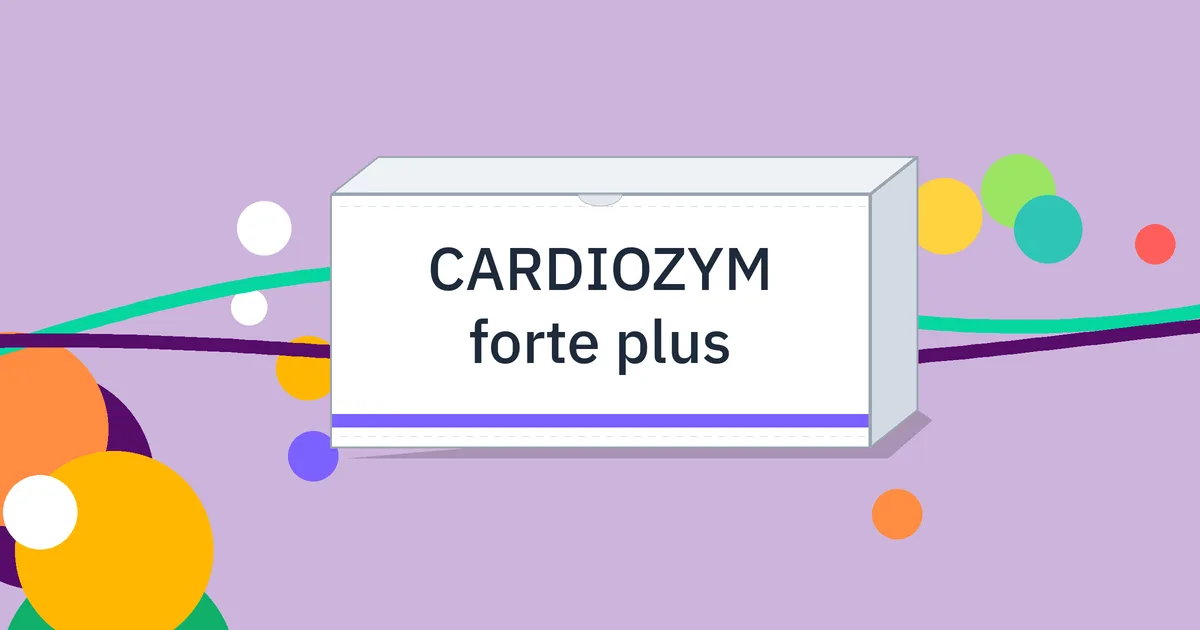 Symbolbild: Packung mit der Aufschrift CARDIOZYM forte plus (PZN 10177484) – Verfügbarkeit und Bezug in Apotheken in Frankfurt am Main