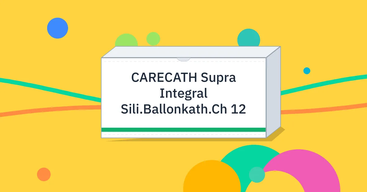 Symbolbild: Packung mit der Aufschrift CARECATH Supra Integral Sili.Ballonkath.Ch 12 (PZN 10198121) – Verfügbarkeit und Bezug in Apotheken in Frankfurt am Main