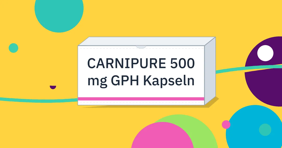 Symbolbild: Packung mit der Aufschrift CARNIPURE 500 mg GPH Kapseln (PZN 09115650) – Verfügbarkeit und Bezug in Apotheken in Frankfurt am Main