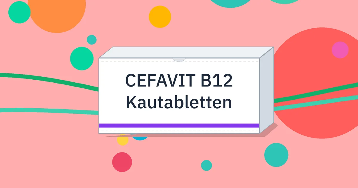 Symbolbild: Packung mit der Aufschrift CEFAVIT B12 Kautabletten (PZN 14138943) – Verfügbarkeit und Bezug in Apotheken in Frankfurt am Main