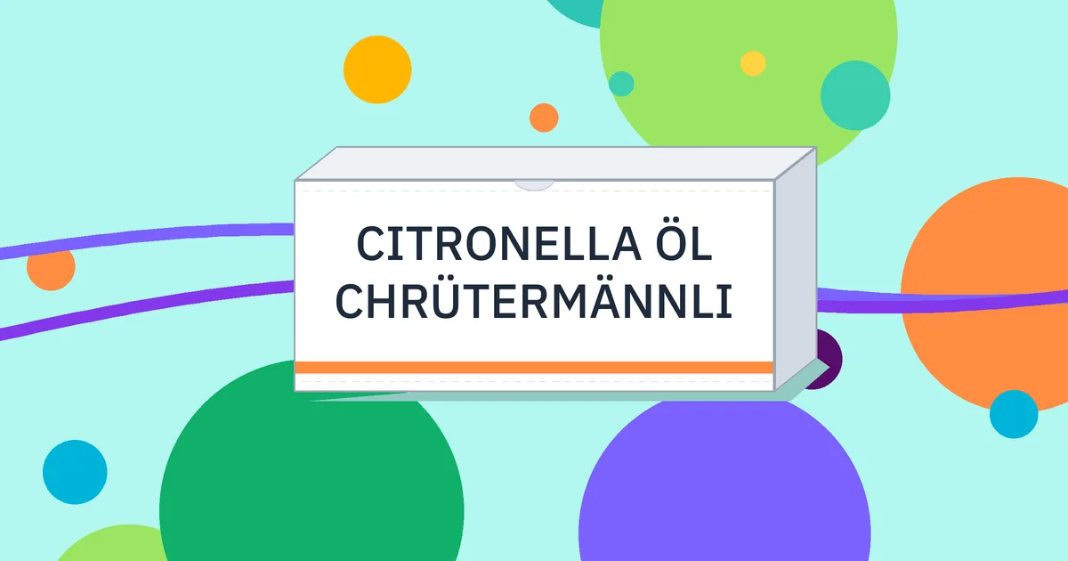 Symbolbild: Packung mit der Aufschrift CITRONELLA ÖL CHRÜTERMÄNNLI (PZN 07196503) – Verfügbarkeit und Bezug in Apotheken in Frankfurt am Main