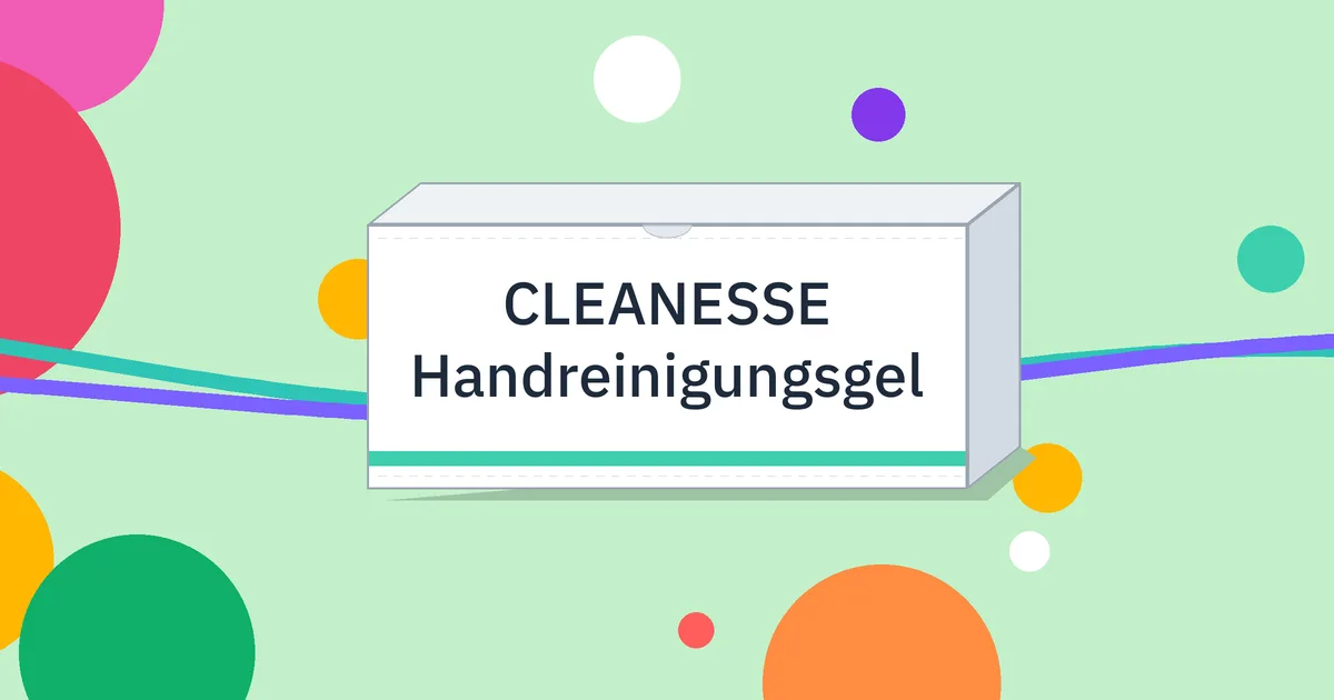 Symbolbild: Packung mit der Aufschrift CLEANESSE Handreinigungsgel (PZN 04888100) – Verfügbarkeit und Bezug in Apotheken in Frankfurt am Main
