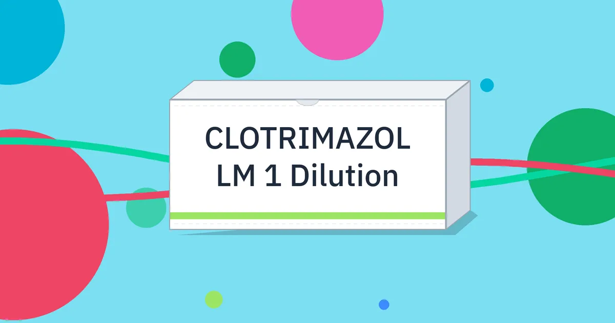 Symbolbild: Packung mit der Aufschrift CLOTRIMAZOL LM 1 Dilution (PZN 12822523) – Verfügbarkeit und Bezug in Apotheken in Frankfurt am Main