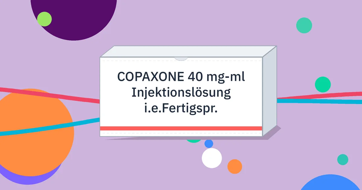 Symbolbild: Packung mit der Aufschrift COPAXONE 40 mg-ml Injektionslösung i.e.Fertigspr. (PZN 13573358) – Verfügbarkeit und Bezug in Apotheken in Frankfurt am Main