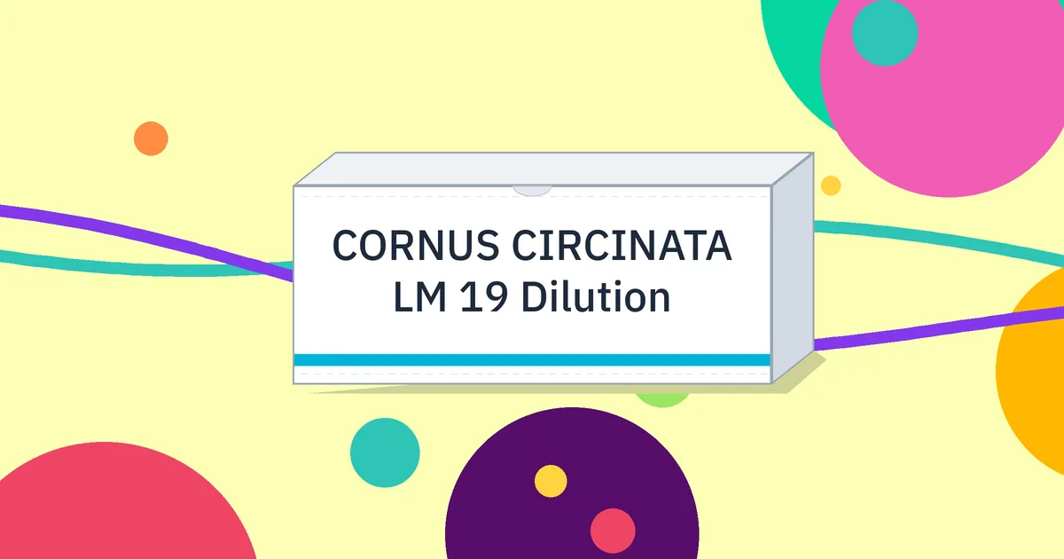 Symbolbild: Packung mit der Aufschrift CORNUS CIRCINATA LM 19 Dilution (PZN 13452235) – Verfügbarkeit und Bezug in Apotheken in Frankfurt am Main