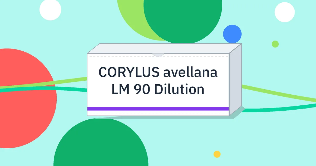 Symbolbild: Packung mit der Aufschrift CORYLUS avellana LM 90 Dilution (PZN 13454725) – Verfügbarkeit und Bezug in Apotheken in Frankfurt am Main