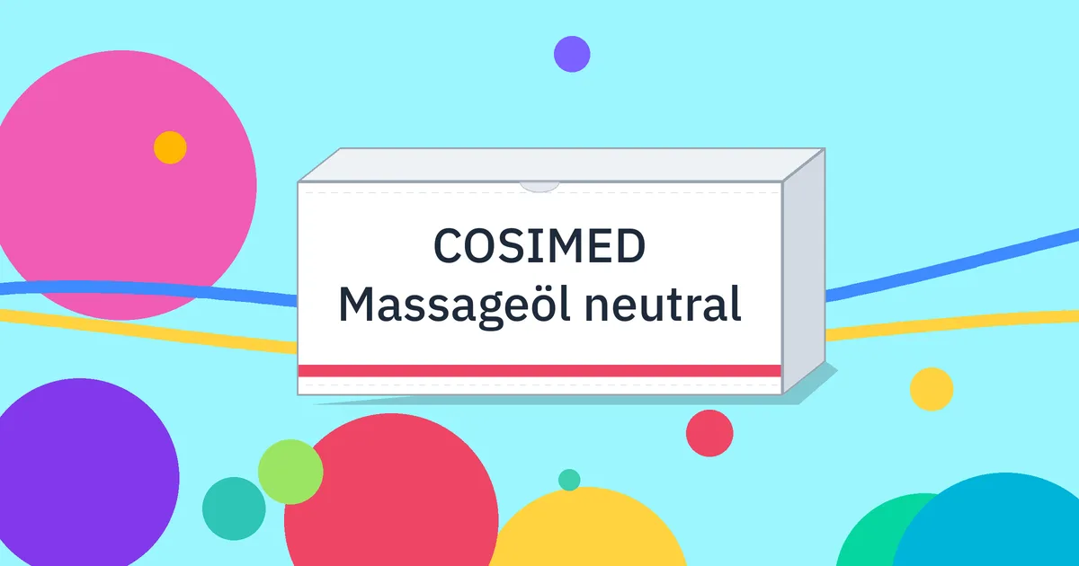 Symbolbild: Packung mit der Aufschrift COSIMED Massageöl neutral (PZN 15745763) – Verfügbarkeit und Bezug in Apotheken in Frankfurt am Main