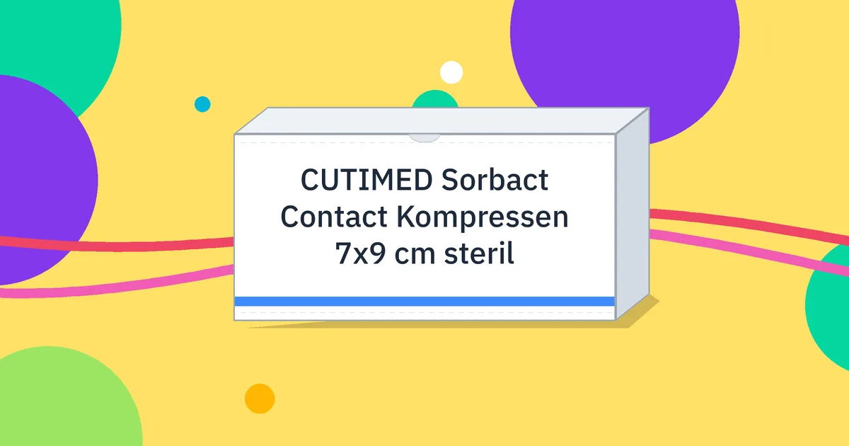 Symbolbild: Packung mit der Aufschrift CUTIMED Sorbact Contact Kompressen 7x9 cm steril (PZN 20846271) – Verfügbarkeit und Bezug in Apotheken in Frankfurt am Main