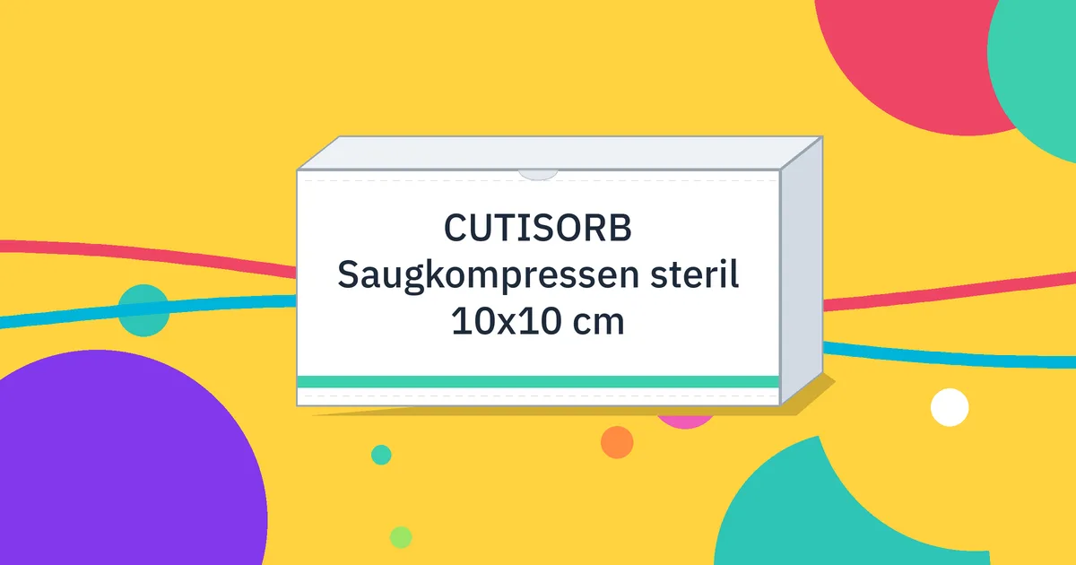 Symbolbild: Packung mit der Aufschrift CUTISORB Saugkompressen steril 10x10 cm (PZN 10555868) – Verfügbarkeit und Bezug in Apotheken in Frankfurt am Main