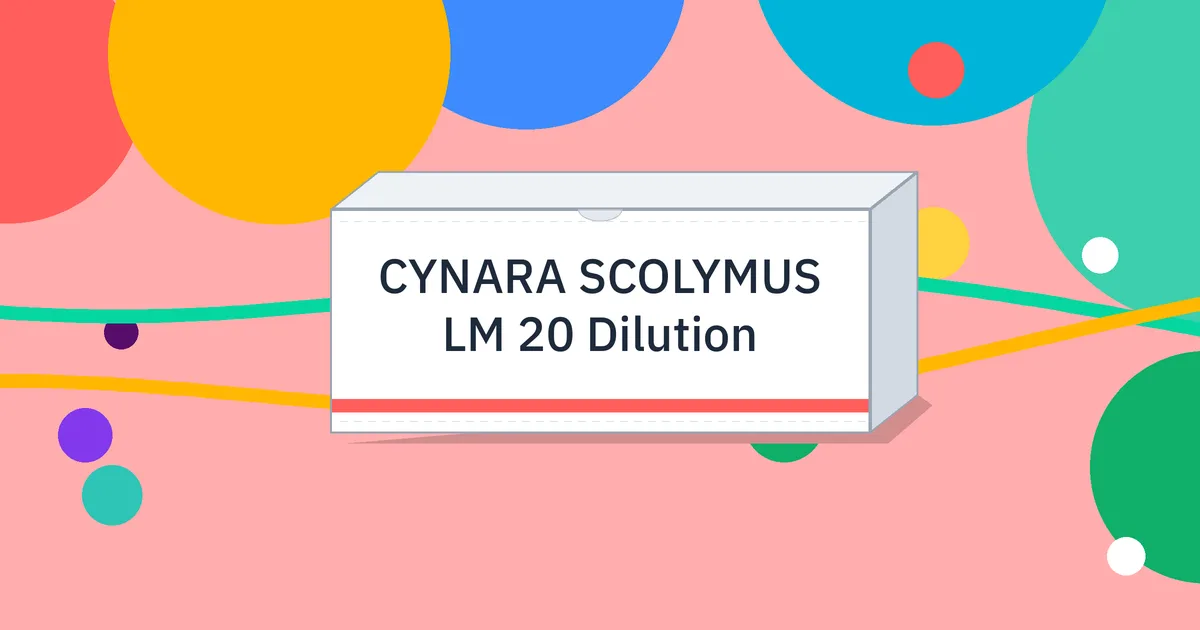 Symbolbild: Packung mit der Aufschrift CYNARA SCOLYMUS LM 20 Dilution (PZN 13459668) – Verfügbarkeit und Bezug in Apotheken in Frankfurt am Main