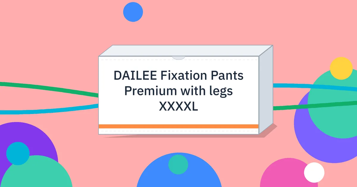 Symbolbild: Packung mit der Aufschrift DAILEE Fixation Pants Premium with legs XXXXL (PZN 19125833) – Verfügbarkeit und Bezug in Apotheken in Frankfurt am Main