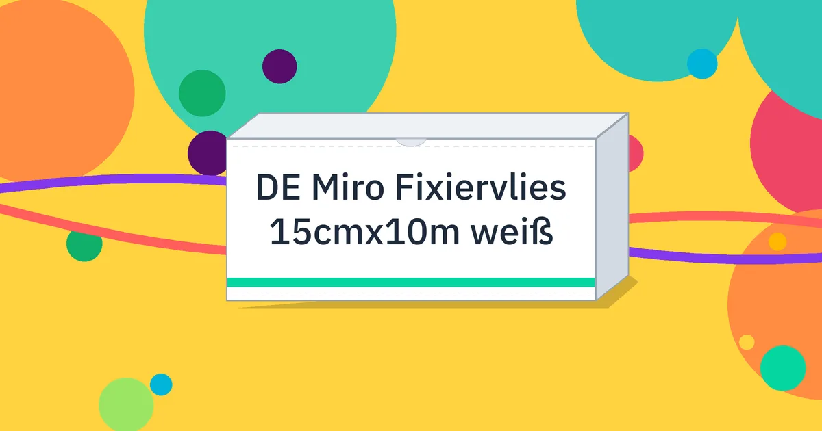 Symbolbild: Packung mit der Aufschrift DE Miro Fixiervlies 15cmx10m weiß (PZN 09747321) – Verfügbarkeit und Bezug in Apotheken in Frankfurt am Main