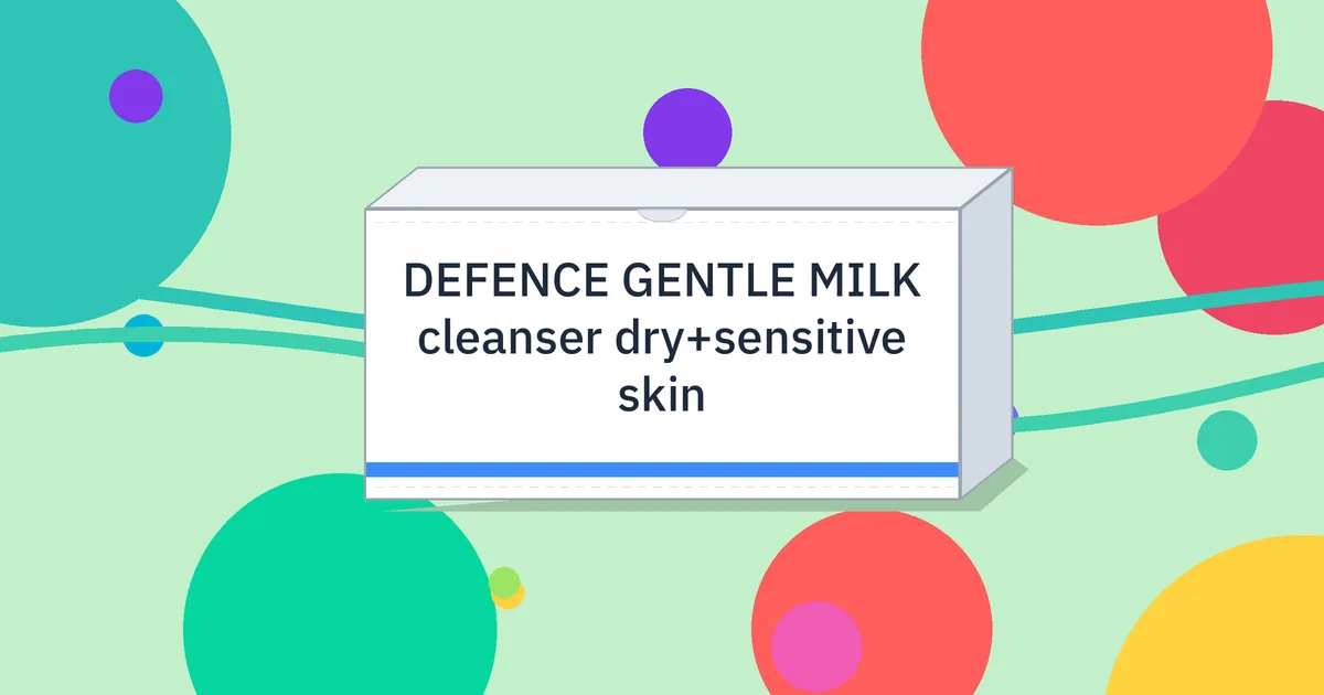 Symbolbild: Packung mit der Aufschrift DEFENCE GENTLE MILK cleanser dry+sensitive skin (PZN 11892852) – Verfügbarkeit und Bezug in Apotheken in Frankfurt am Main