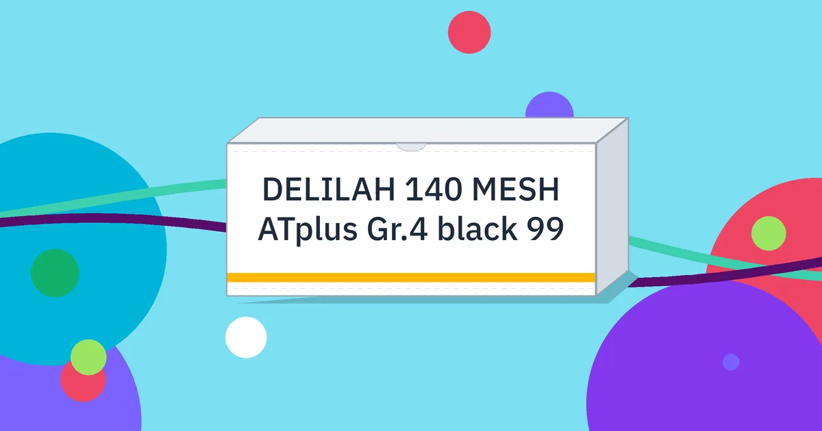 Symbolbild: Packung mit der Aufschrift DELILAH 140 MESH ATplus Gr.4 black 99 (PZN 13850467) – Verfügbarkeit und Bezug in Apotheken in Frankfurt am Main