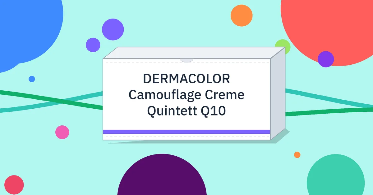 Symbolbild: Packung mit der Aufschrift DERMACOLOR Camouflage Creme Quintett Q10 (PZN 15819935) – Verfügbarkeit und Bezug in Apotheken in Frankfurt am Main