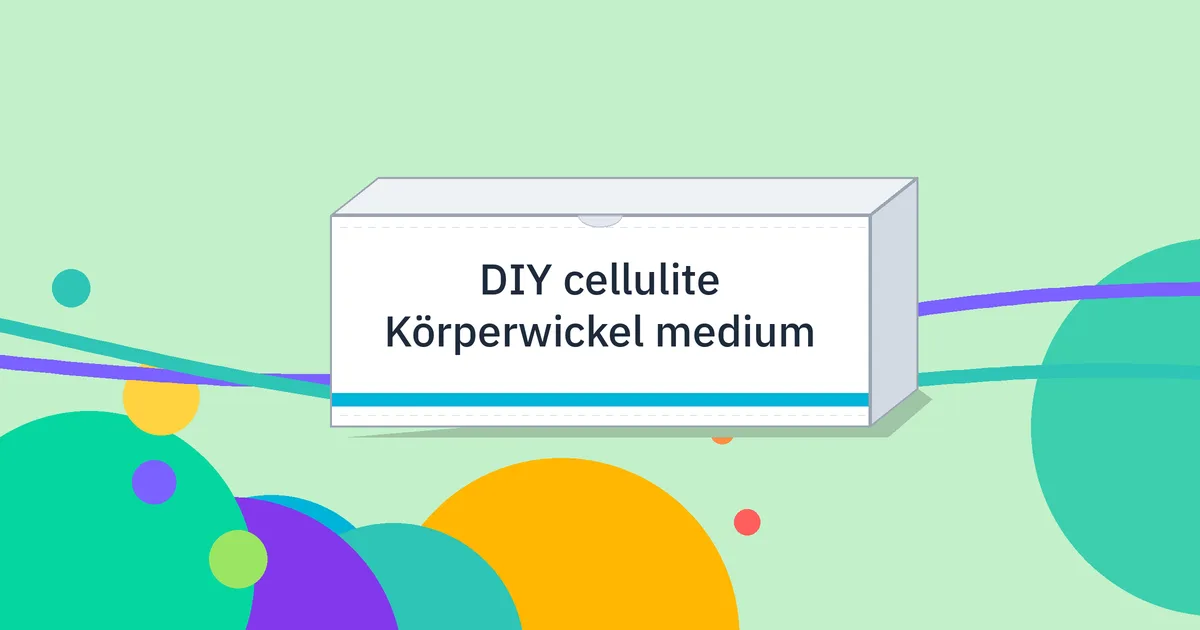 Symbolbild: Packung mit der Aufschrift DIY cellulite Körperwickel medium (PZN 18043636) – Verfügbarkeit und Bezug in Apotheken in Frankfurt am Main