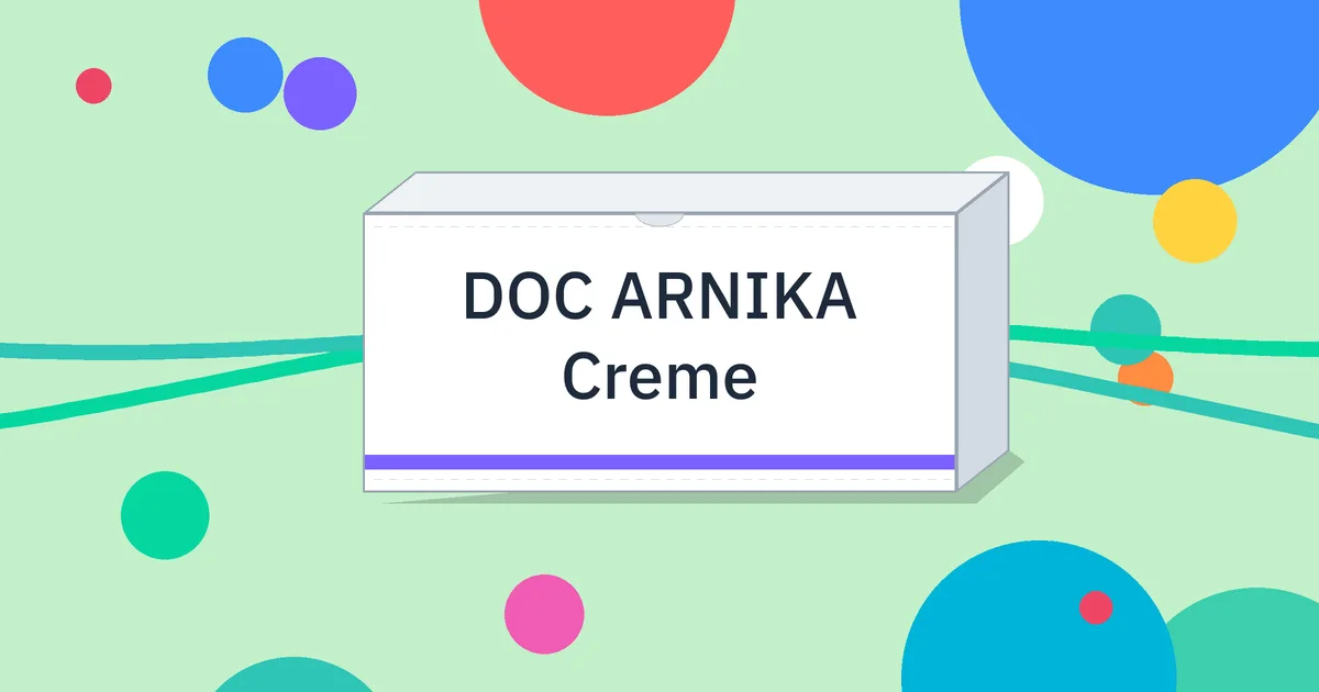Symbolbild: Packung mit der Aufschrift DOC ARNIKA Creme (PZN 13831375) – Verfügbarkeit und Bezug in Apotheken in Frankfurt am Main