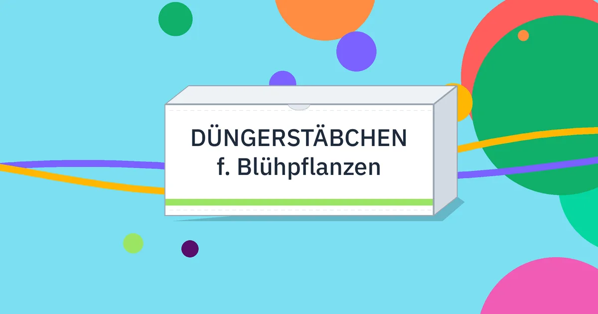 Symbolbild: Packung mit der Aufschrift DÜNGERSTÄBCHEN f. Blühpflanzen (PZN 01618759) – Verfügbarkeit und Bezug in Apotheken in Frankfurt am Main