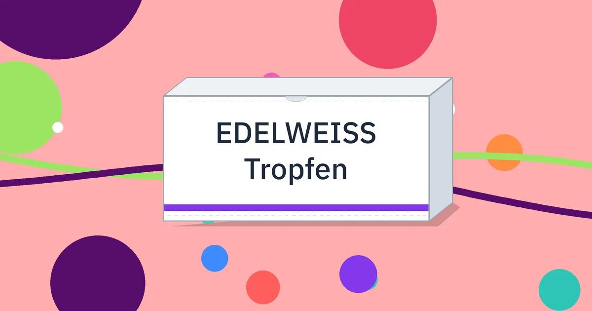 Symbolbild: Packung mit der Aufschrift EDELWEISS Tropfen (PZN 19141111) – Verfügbarkeit und Bezug in Apotheken in Frankfurt am Main