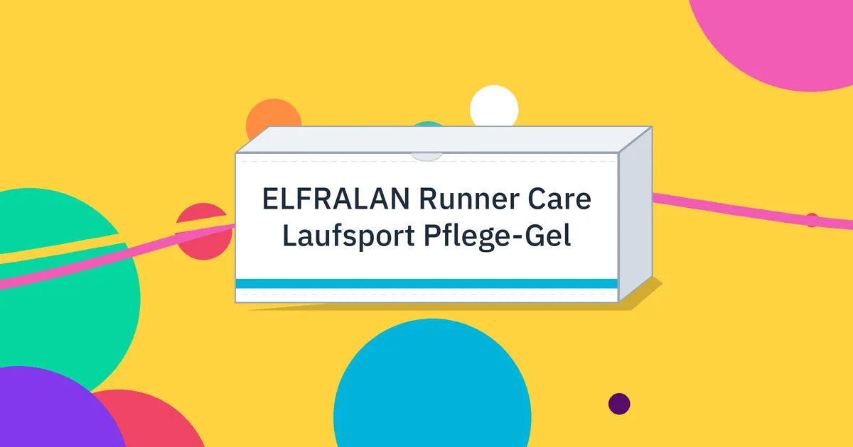 Symbolbild: Packung mit der Aufschrift ELFRALAN Runner Care Laufsport Pflege-Gel (PZN 17888320) – Verfügbarkeit und Bezug in Apotheken in Frankfurt am Main
