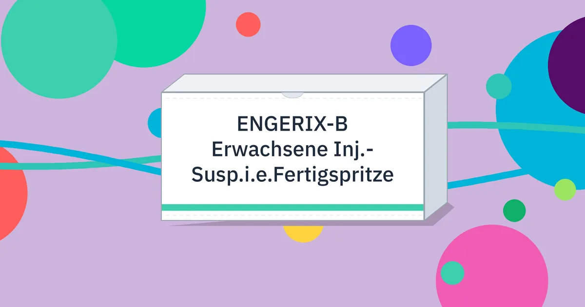 Symbolbild: Packung mit der Aufschrift ENGERIX-B Erwachsene Inj.-Susp.i.e.Fertigspritze (PZN 17638439) – Verfügbarkeit und Bezug in Apotheken in Frankfurt am Main