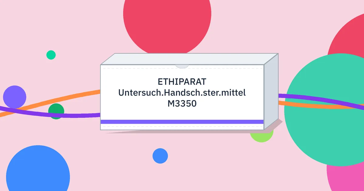 Symbolbild: Packung mit der Aufschrift ETHIPARAT Untersuch.Handsch.ster.mittel M3350 (PZN 01656458) – Verfügbarkeit und Bezug in Apotheken in Frankfurt am Main