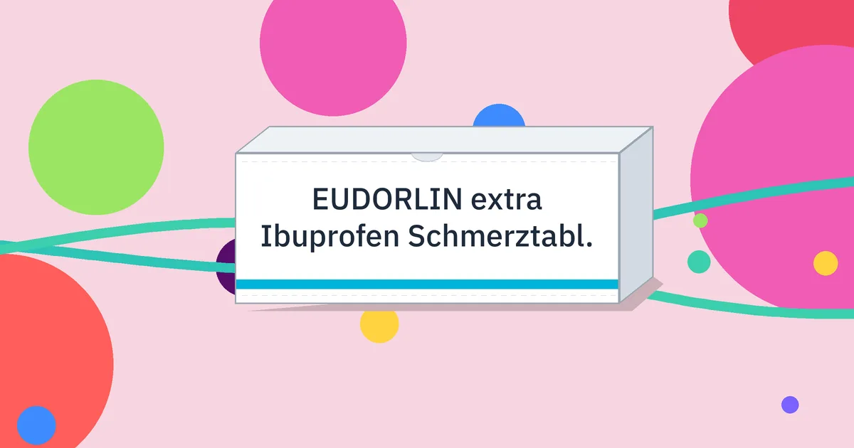 Symbolbild: Packung mit der Aufschrift EUDORLIN extra Ibuprofen Schmerztabl. (PZN 06158883) – Verfügbarkeit und Bezug in Apotheken in Frankfurt am Main