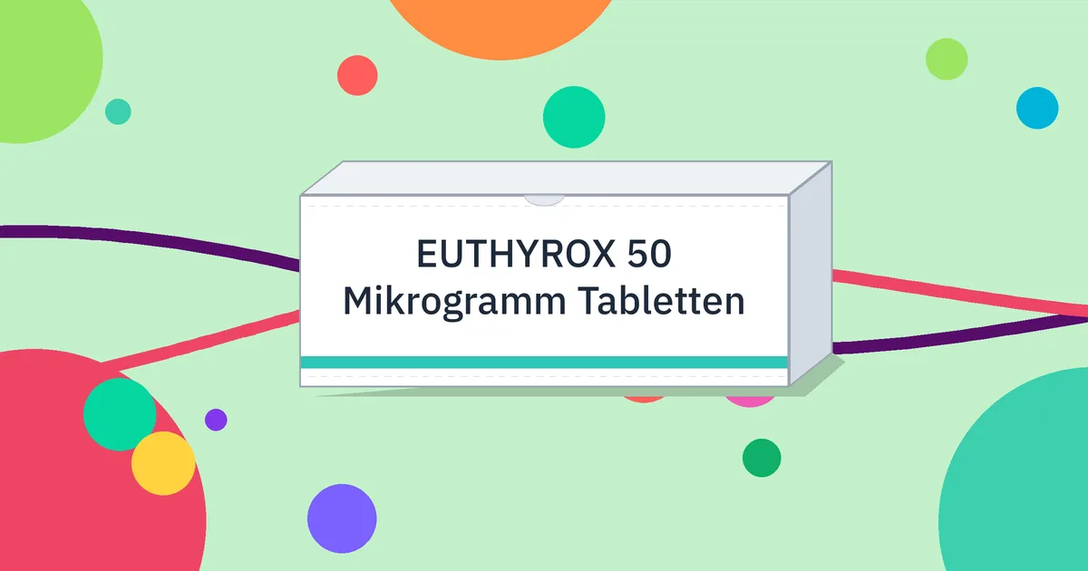 Symbolbild: Packung mit der Aufschrift EUTHYROX 50 Mikrogramm Tabletten (PZN 02754855) – Verfügbarkeit und Bezug in Apotheken in Frankfurt am Main