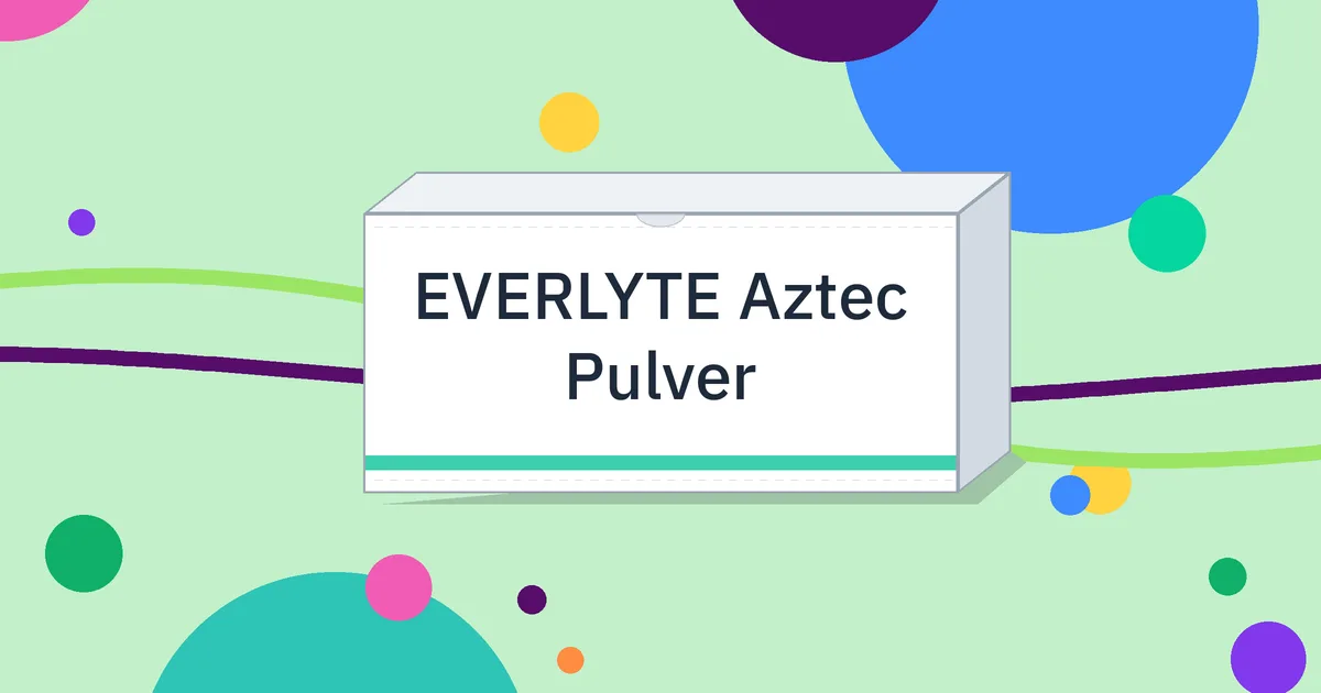 Symbolbild: Packung mit der Aufschrift EVERLYTE Aztec Pulver (PZN 18083386) – Verfügbarkeit und Bezug in Apotheken in Frankfurt am Main