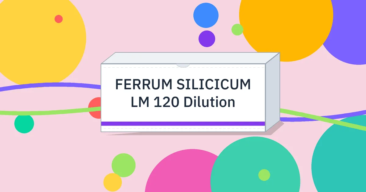 Symbolbild: Packung mit der Aufschrift FERRUM SILICICUM LM 120 Dilution (PZN 12853363) – Verfügbarkeit und Bezug in Apotheken in Frankfurt am Main