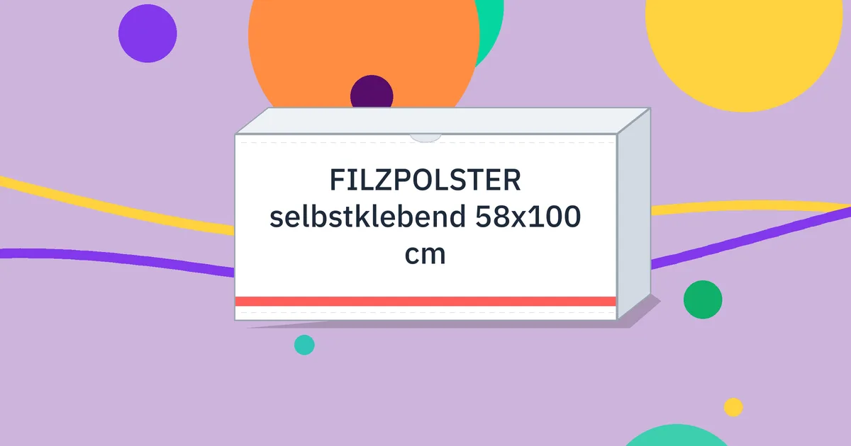 Symbolbild: Packung mit der Aufschrift FILZPOLSTER selbstklebend 58x100 cm (PZN 02177205) – Verfügbarkeit und Bezug in Apotheken in Frankfurt am Main