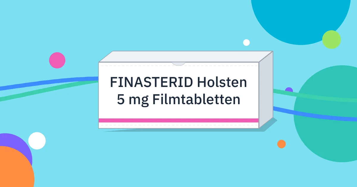 Symbolbild: Packung mit der Aufschrift FINASTERID Holsten 5 mg Filmtabletten (PZN 15375869) – Verfügbarkeit und Bezug in Apotheken in Frankfurt am Main