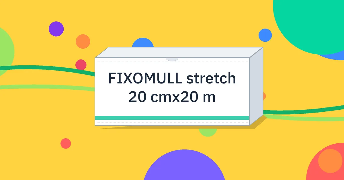 Symbolbild: Packung mit der Aufschrift FIXOMULL stretch 20 cmx20 m (PZN 20545078) – Verfügbarkeit und Bezug in Apotheken in Frankfurt am Main