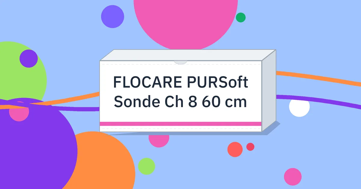Symbolbild: Packung mit der Aufschrift FLOCARE PURSoft Sonde Ch 8 60 cm (PZN 11289481) – Verfügbarkeit und Bezug in Apotheken in Frankfurt am Main