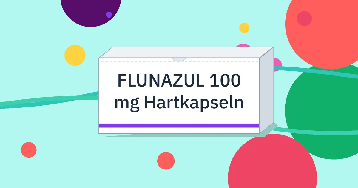 Symbolbild: Packung mit der Aufschrift FLUNAZUL 100 mg Hartkapseln (PZN 04103872) – Verfügbarkeit und Bezug in Apotheken in Frankfurt am Main