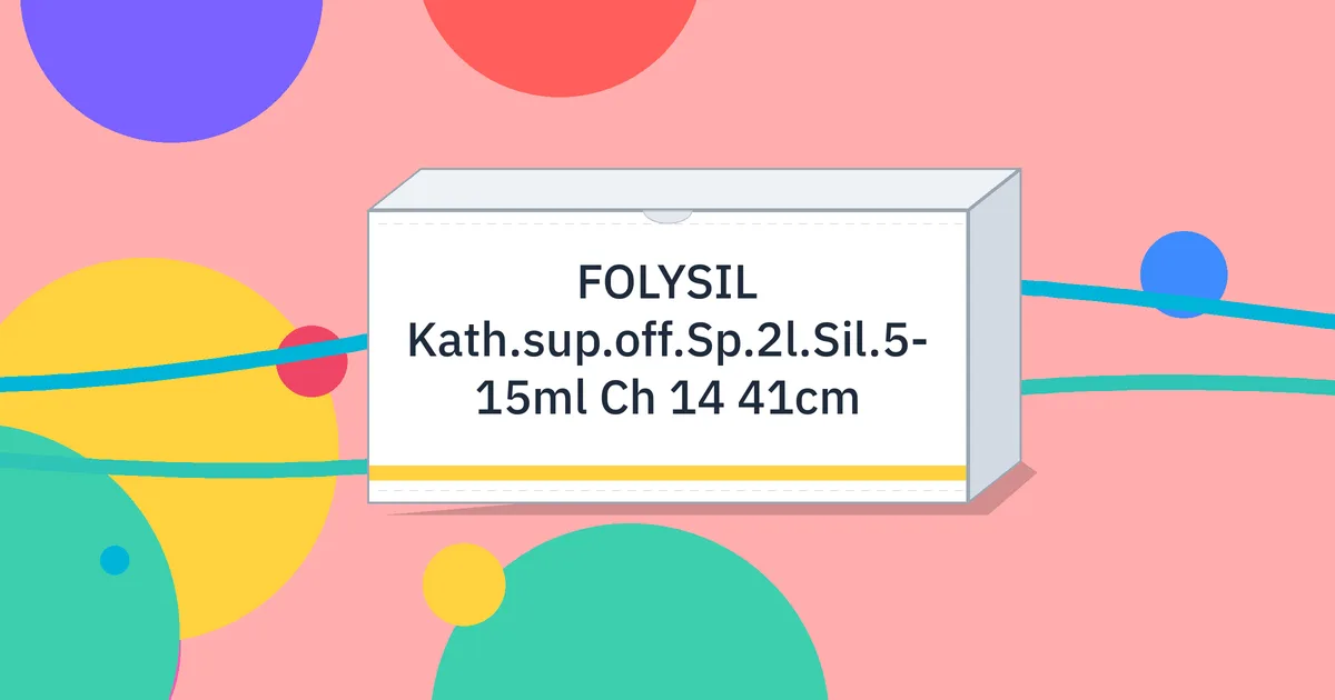 Symbolbild: Packung mit der Aufschrift FOLYSIL Kath.sup.off.Sp.2l.Sil.5-15ml Ch 14 41cm (PZN 00151704) – Verfügbarkeit und Bezug in Apotheken in Frankfurt am Main