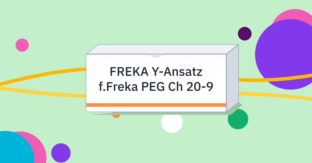 Symbolbild: Packung mit der Aufschrift FREKA Y-Ansatz f.Freka PEG Ch 20-9 (PZN 11345357) – Verfügbarkeit und Bezug in Apotheken in Frankfurt am Main