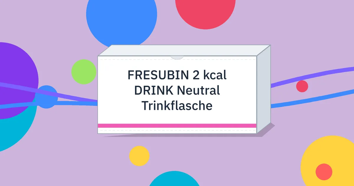 Symbolbild: Packung mit der Aufschrift FRESUBIN 2 kcal DRINK Neutral Trinkflasche (PZN 11590878) – Verfügbarkeit und Bezug in Apotheken in Frankfurt am Main
