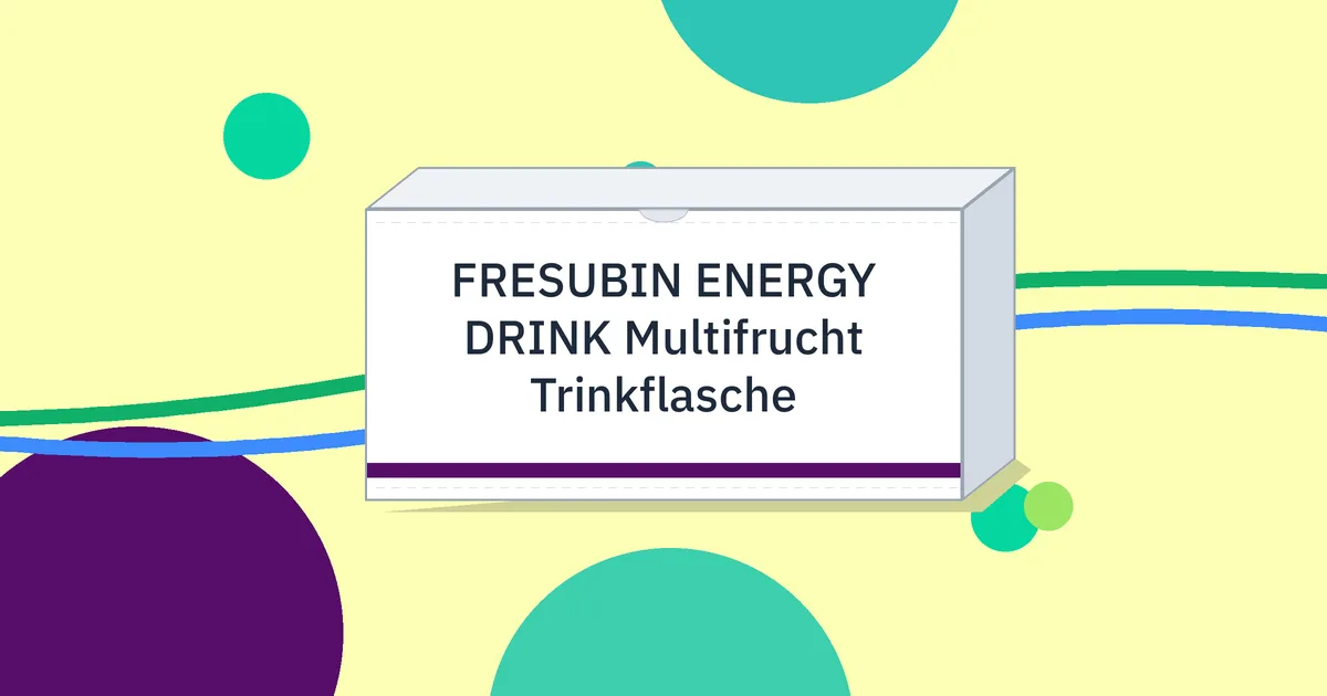Symbolbild: Packung mit der Aufschrift FRESUBIN ENERGY DRINK Multifrucht Trinkflasche (PZN 20191700) – Verfügbarkeit und Bezug in Apotheken in Frankfurt am Main