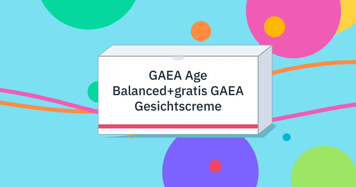 Symbolbild: Packung mit der Aufschrift GAEA Age Balanced+gratis GAEA Gesichtscreme (PZN 11369814) – Verfügbarkeit und Bezug in Apotheken in Frankfurt am Main