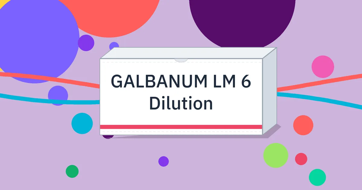 Symbolbild: Packung mit der Aufschrift GALBANUM LM 6 Dilution (PZN 13495210) – Verfügbarkeit und Bezug in Apotheken in Frankfurt am Main