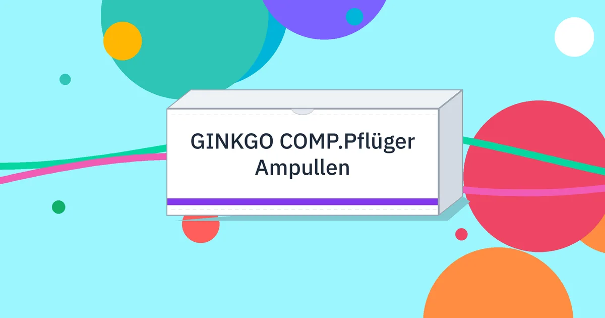 Symbolbild: Packung mit der Aufschrift GINKGO COMP.Pflüger Ampullen (PZN 03064638) – Verfügbarkeit und Bezug in Apotheken in Frankfurt am Main