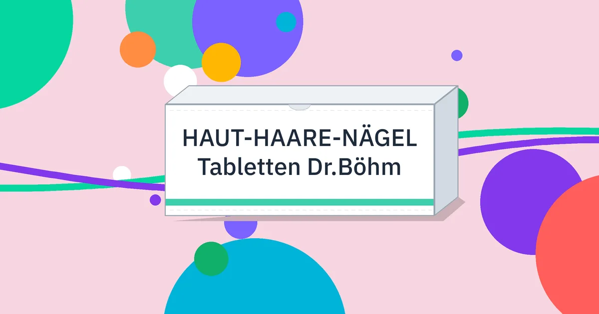 Symbolbild: Packung mit der Aufschrift HAUT-HAARE-NÄGEL Tabletten Dr.Böhm (PZN 04037655) – Verfügbarkeit und Bezug in Apotheken in Frankfurt am Main