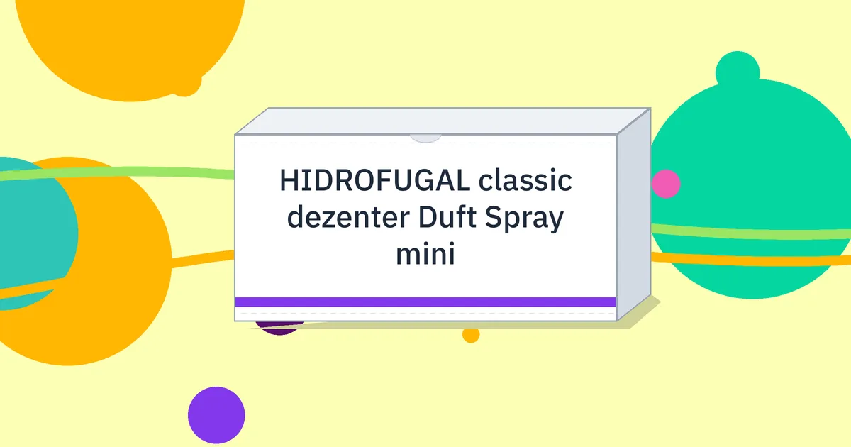 Symbolbild: Packung mit der Aufschrift HIDROFUGAL classic dezenter Duft Spray mini (PZN 16618392) – Verfügbarkeit und Bezug in Apotheken in Frankfurt am Main