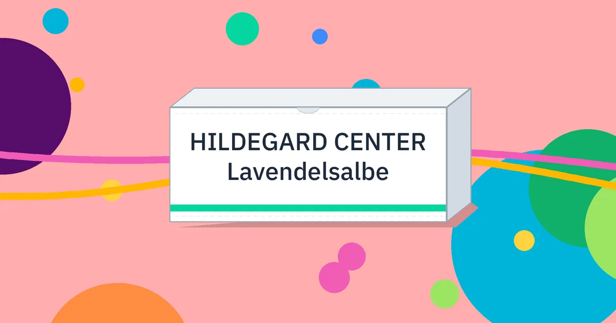 Symbolbild: Packung mit der Aufschrift HILDEGARD CENTER Lavendelsalbe (PZN 12489779) – Verfügbarkeit und Bezug in Apotheken in Frankfurt am Main
