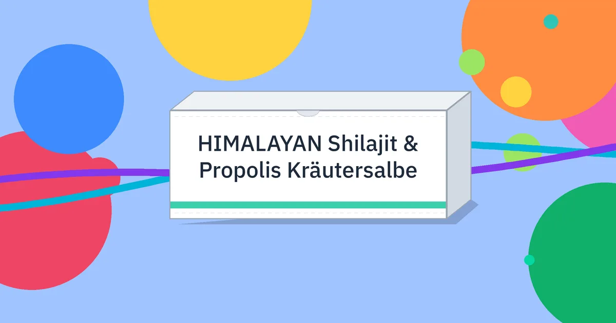 Symbolbild: Packung mit der Aufschrift HIMALAYAN Shilajit & Propolis Kräutersalbe (PZN 18249823) – Verfügbarkeit und Bezug in Apotheken in Frankfurt am Main