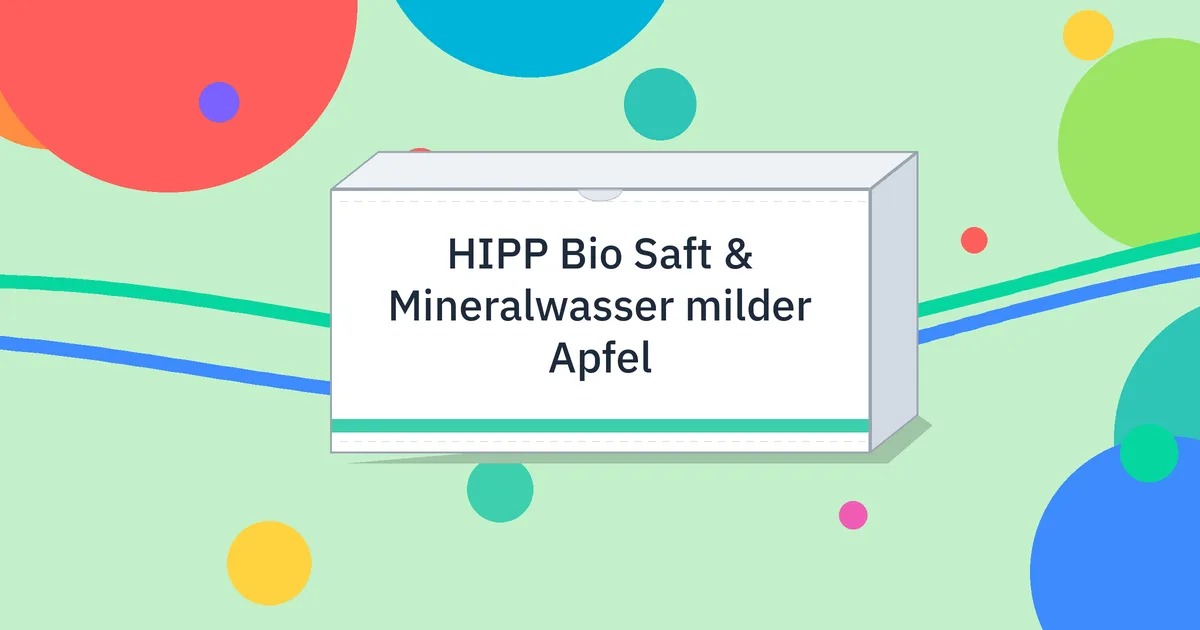 Symbolbild: Packung mit der Aufschrift HIPP Bio Saft & Mineralwasser milder Apfel (PZN 16791593) – Verfügbarkeit und Bezug in Apotheken in Frankfurt am Main
