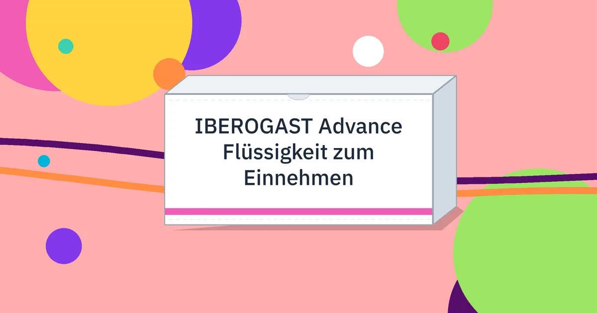Symbolbild: Packung mit der Aufschrift IBEROGAST Advance Flüssigkeit zum Einnehmen (PZN 20043603) – Verfügbarkeit und Bezug in Apotheken in Frankfurt am Main